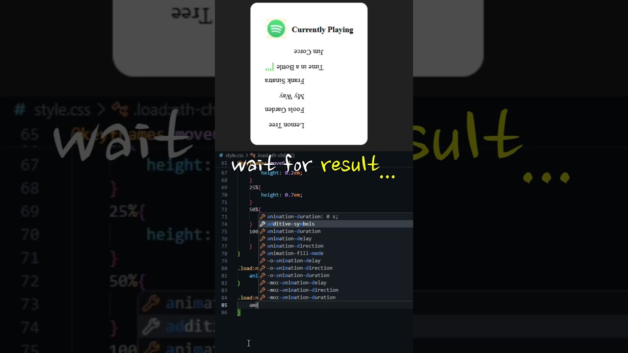 Spotify Card Design 👌 #webdevelopment #html  #css #shorts