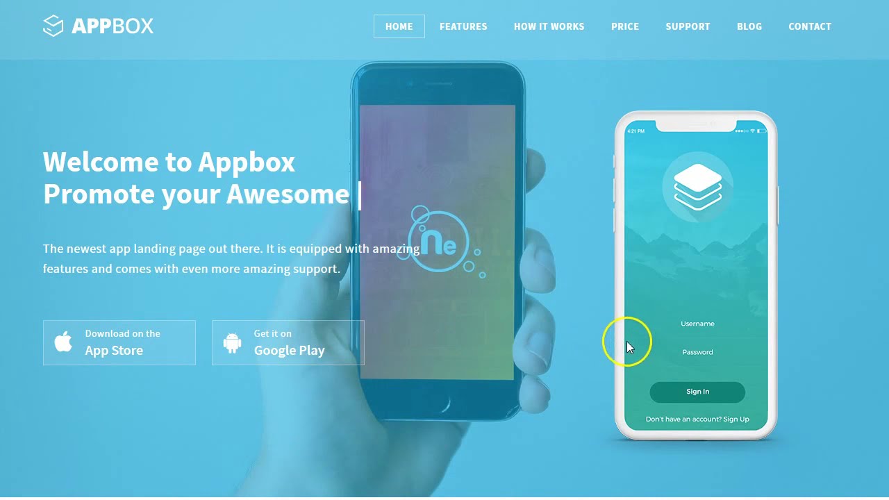 AppBox Responsive App Landing Template
