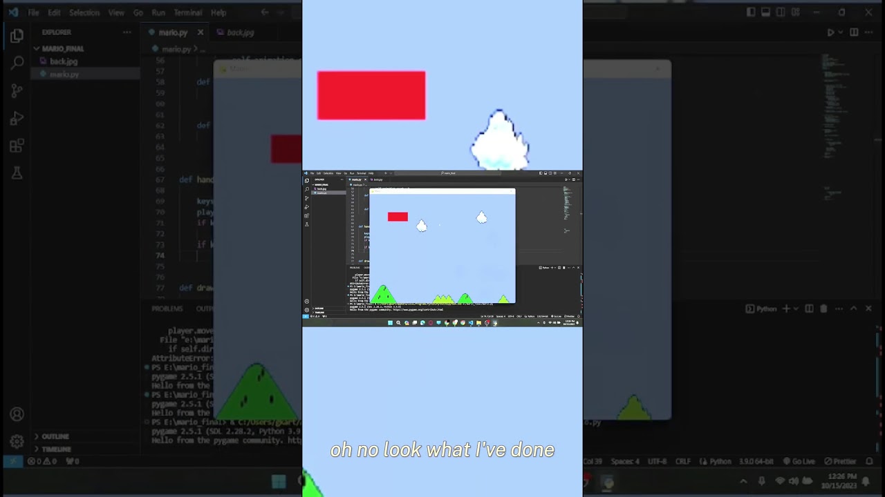 Python Mario Game[Learn Python] #coding #programming #gamedev