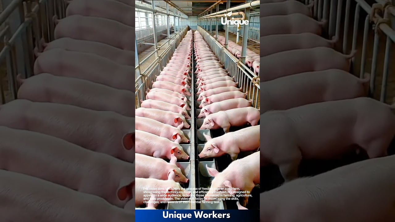 Pig feeding on a pig farm: efficient livestock management
