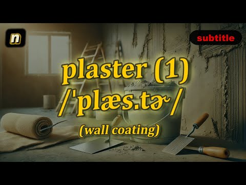 [n] Plaster meaning (wall coating) with 5 examples