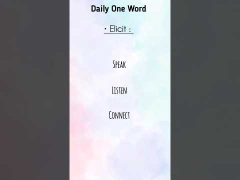 ELICIT -Speck to get the Truth Out | Learn this word with meaning and examples|#englishgrammar#short