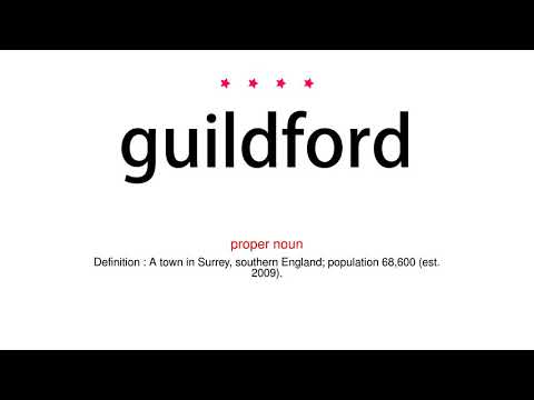 How to pronounce guildford - Vocab Today