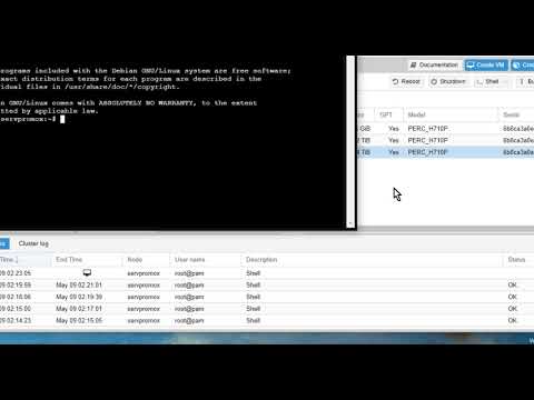 Parted Formatting drive disk selected Proxmox OS server storage using shell command drive partition