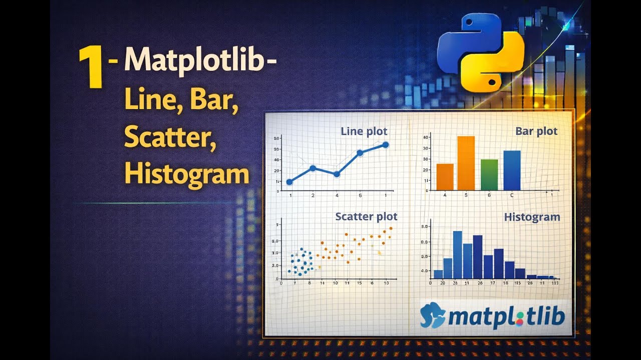 1 - Matplotlib- Line, Bar, Scatter, Histogram