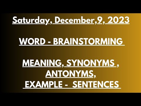 Brainstorming meaning in hindi #brainstorming #english #words #meaning #synonyms #antonyms #sentence
