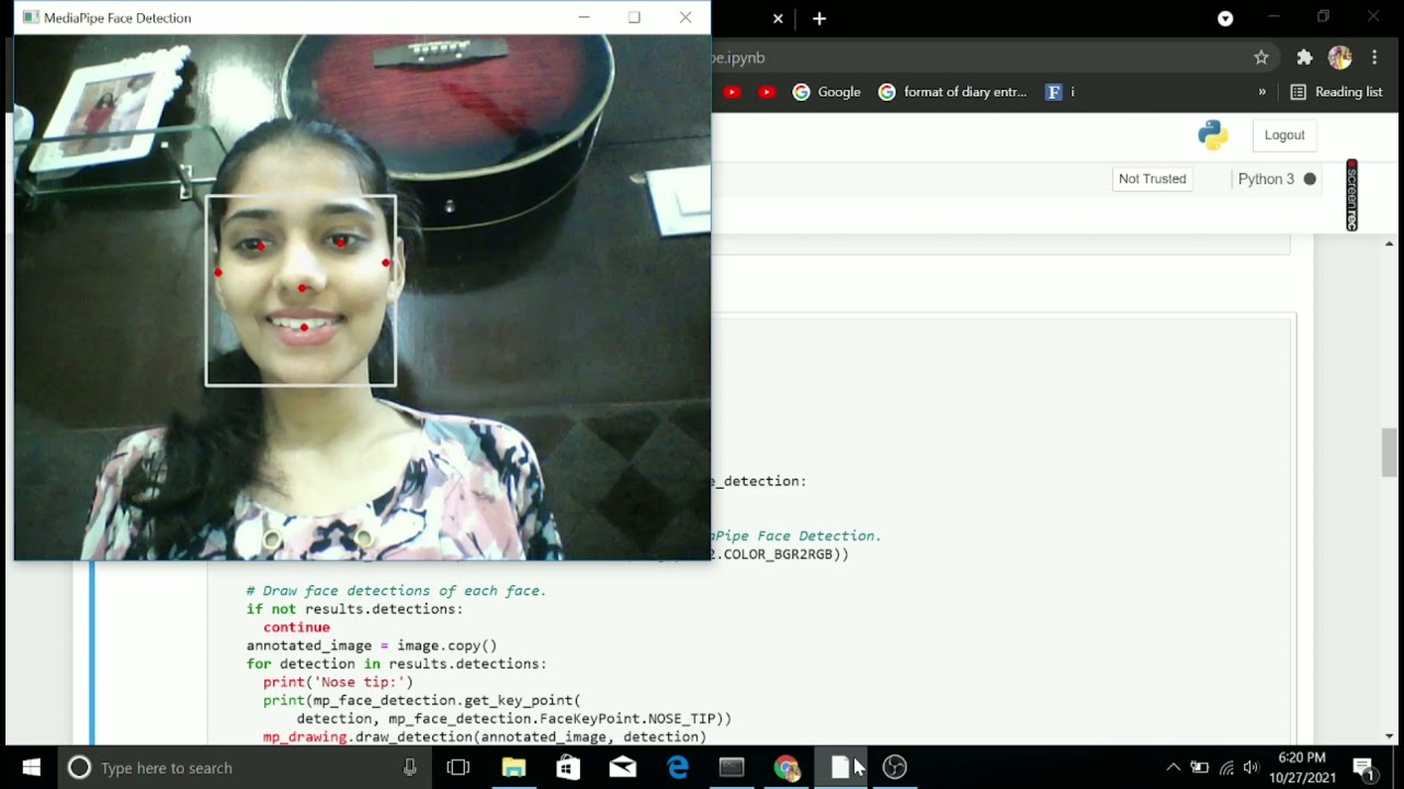 Hand Detection, Face Detection , Face Mesh using MediaPipe | codewithdakshi