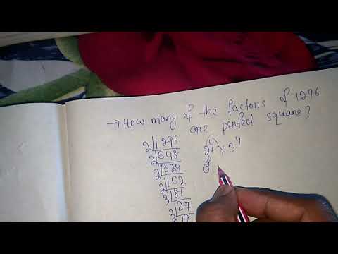 How many of the factors of 1296 are perfect square by trick Store