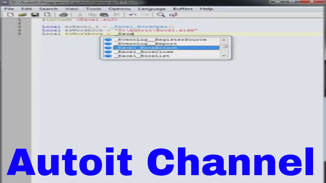 Autoit Tutorial - Open Excel and run a Macro
