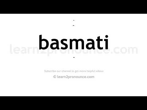 How to pronounce Basmati | English pronunciation