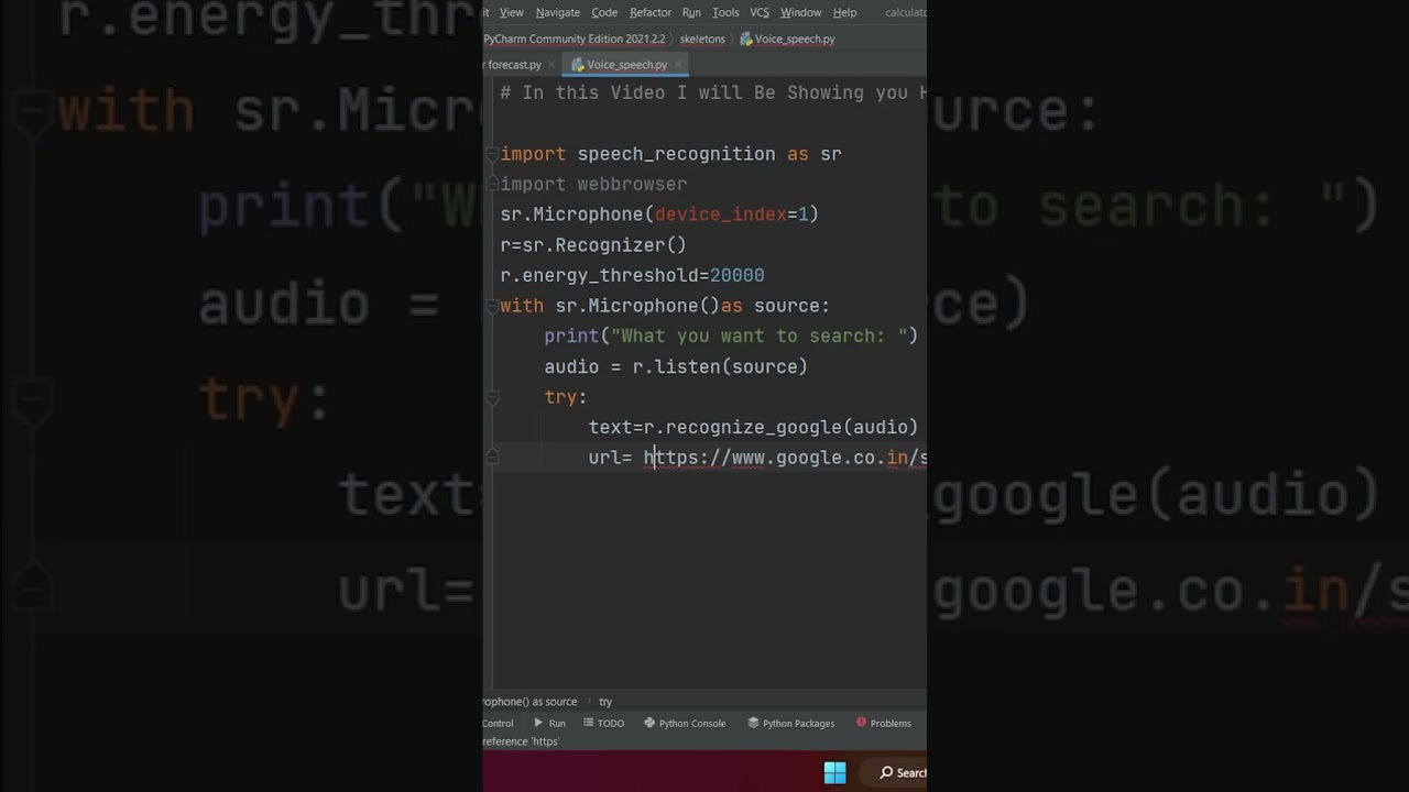 Speech Recognition in Python