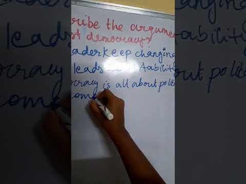 describe the argument against democracy class 9th question