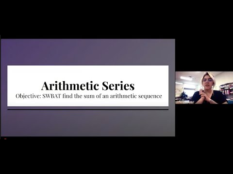 HOow to calculate an arithmetic series