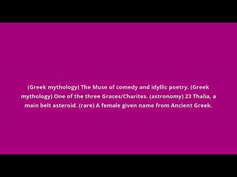 what is the meaning of Thalia