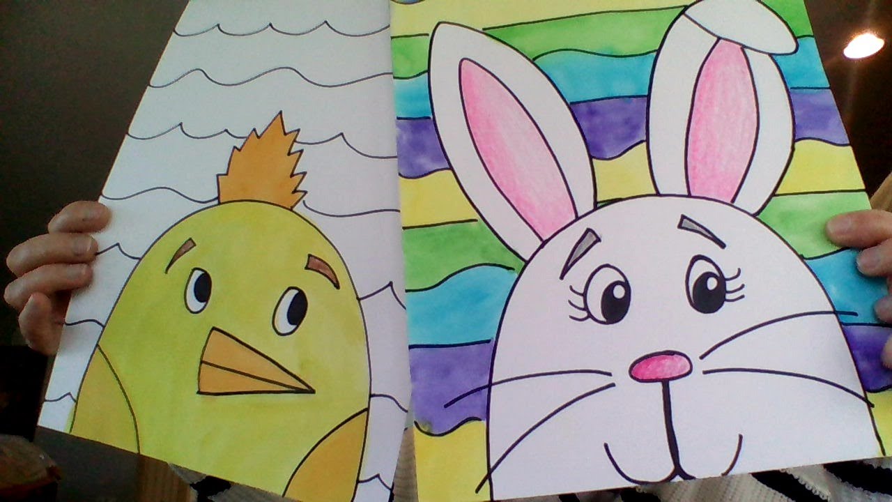 1st and 2nd Grade Easter Art Project