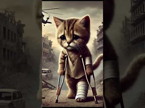 Poor cat leg broken #ai #cat