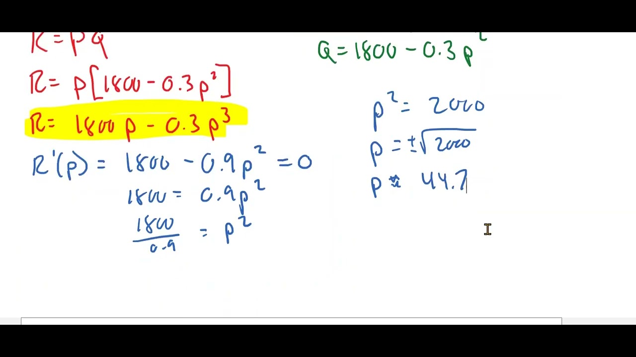 Optimization: Maximizing Revenue
