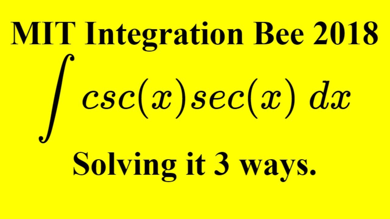 MIT Integration Bee 2018 #20