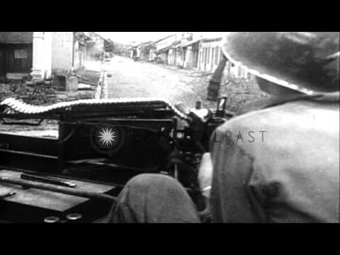 French troops shell rebel -held towns and mop up the entrenched Vietnamese in Han...HD Stock Footage