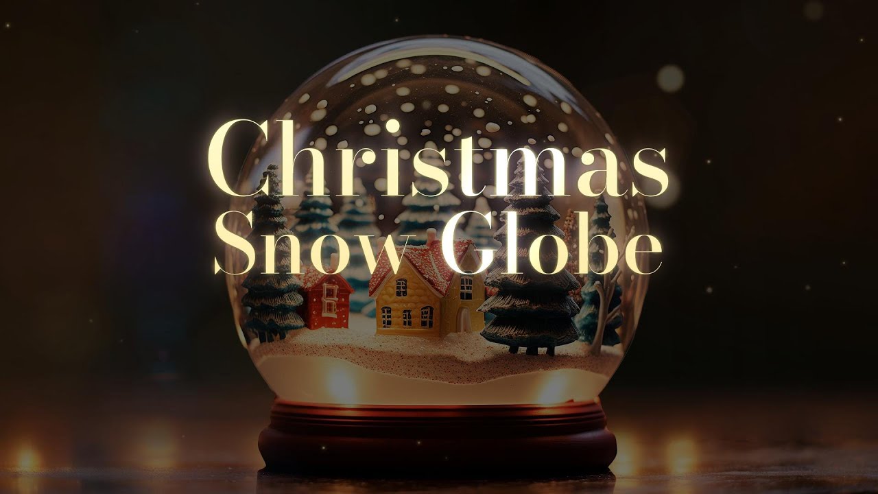1 HOUR of Christmas Video Loop Wallpaper Screesaver [golden snow globe]