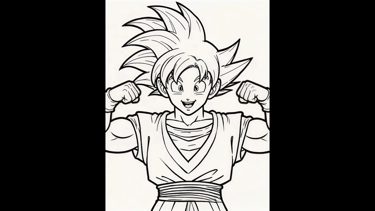 Printable Goku coloring page