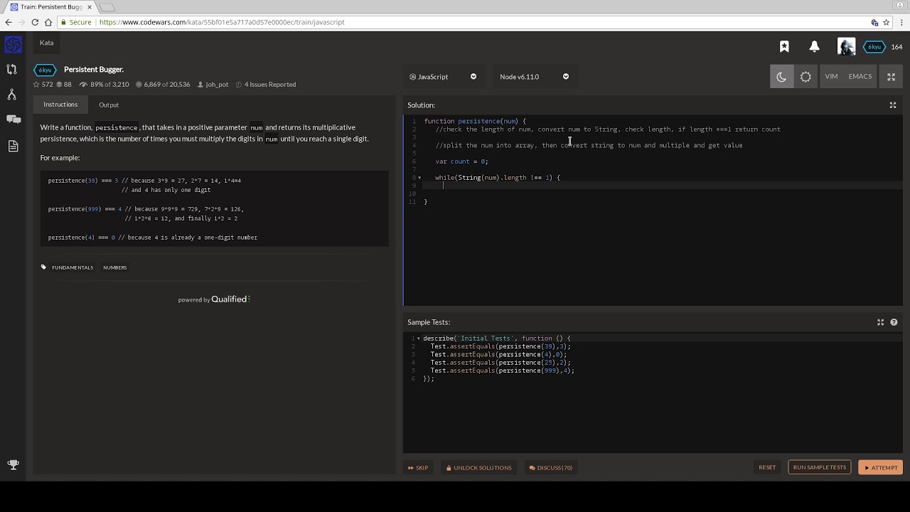 CodeWars - Persistent Bugger - 020518