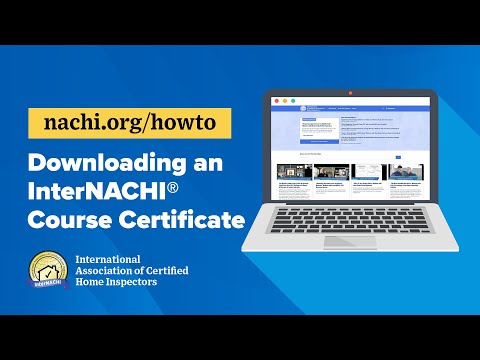 How to Download a Course Certificate on nachi.org