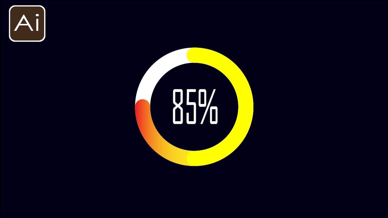 How to make a Circular Progress Bar on Adobe Illustrator.