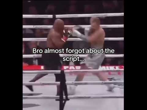 Mike Tyson Almost Forgot The Script #miketyson #jakepaul #miketysonvsjakepaul #youtubeshorts