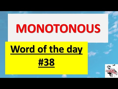 Monotonous Tamil Meaning|WORD OF THE DAY #38|Spoken English through Tamil|Daily vocabulary