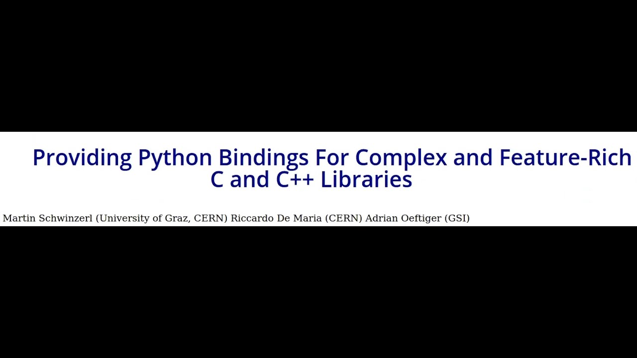 PyHEP 2020 C and C++ Python Bindings