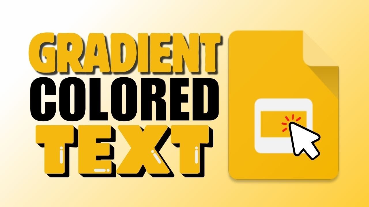 Gradient Color for your Text | Google Slides (with Drop Shadow)