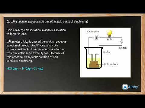 Aqueous solution of an acid conduct electricity? | ACID,BASES, AND SALTS | 10th CBSE | ALPHY