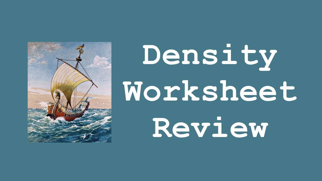 Density Worksheet review