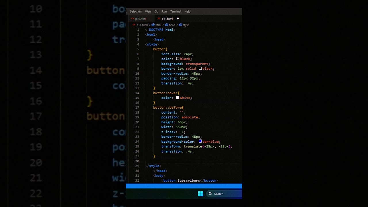Button Hover Effects | HTML| CSS
