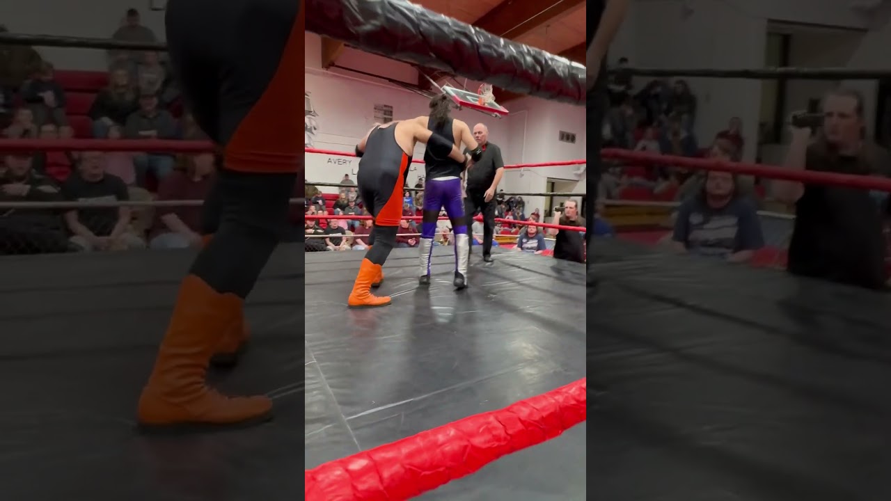 Mega Destroyer , destroying Adrian Alexander @appalachianmountainwrestling #wrestler #wwe #aew