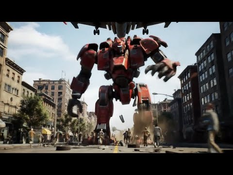 Epic Robot Battle Breaks Out in the Middle of Traffic