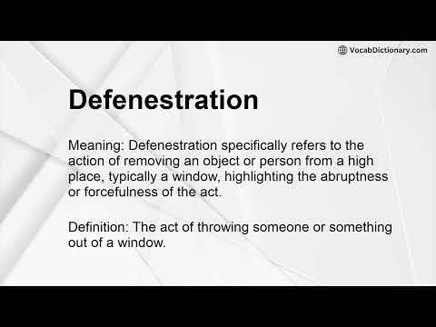 Defenestration Meaning