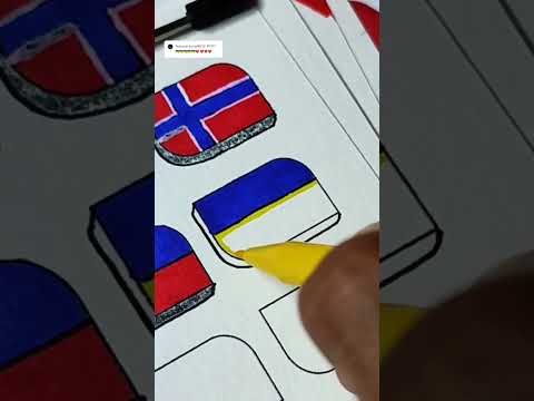 🇺🇦 Ukraine Flag || free request #shorts #shortvideo #ukraine #art #coloring #drawing