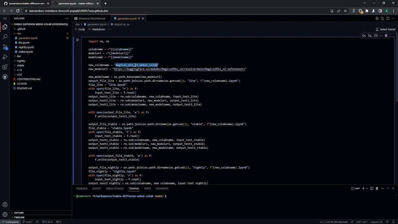 WebUI Colab Contribution Guide