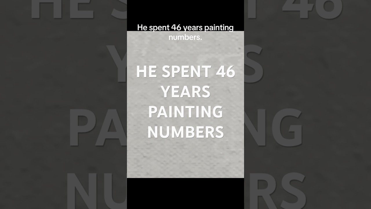 He spent 46 years painting numbers. #arthistory #time #numbers #conceptualart #artvideo #art