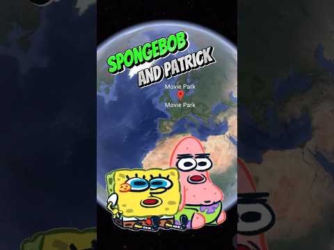 I found patrick and spongebob on google earth google maps #googleearth #youtube #shorts