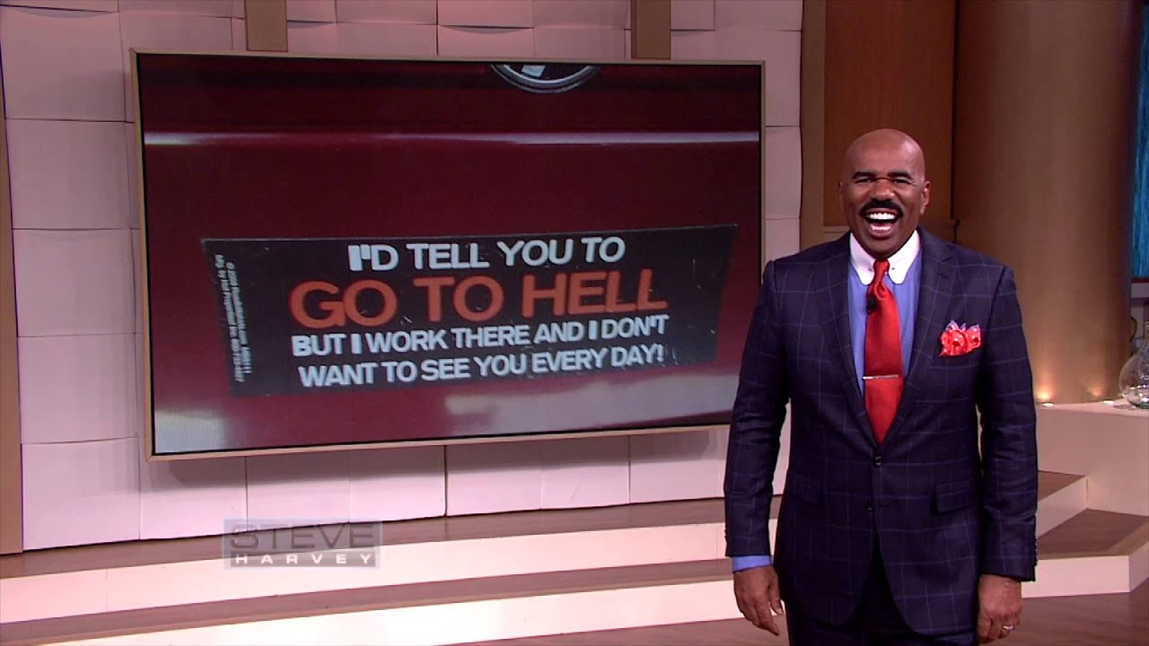 The craziest bumper stickers! II STEVE HARVEY
