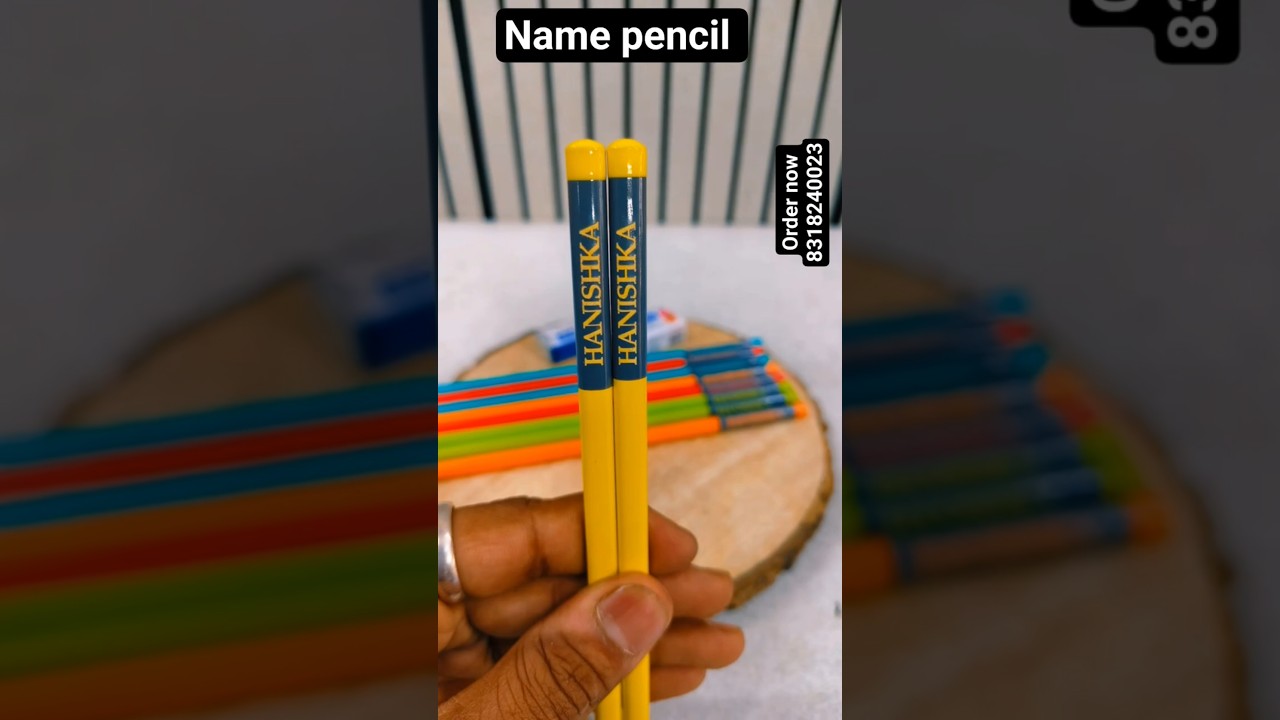 Personalized Name Pencils | Custom Engraved Pencils for Gifts & School #shorts