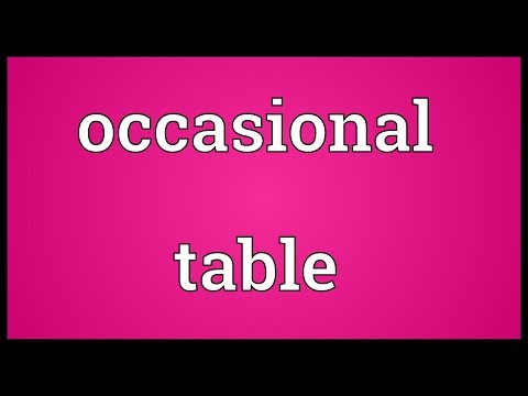 Occasional table Meaning