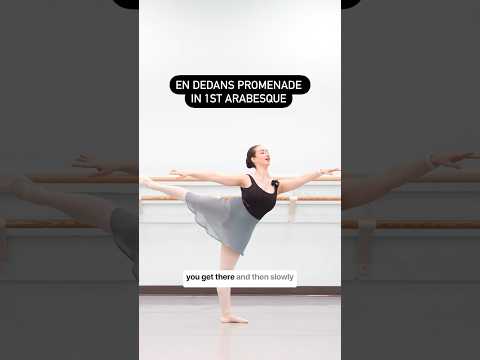 En dedans promenade in 1st arabesque #ballet #tips #balletteacher #promenade