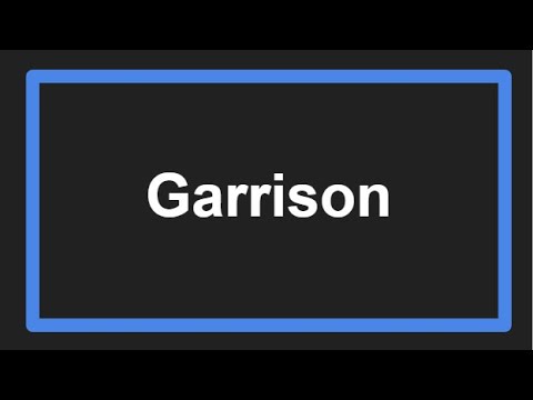 Meaning of Garrison