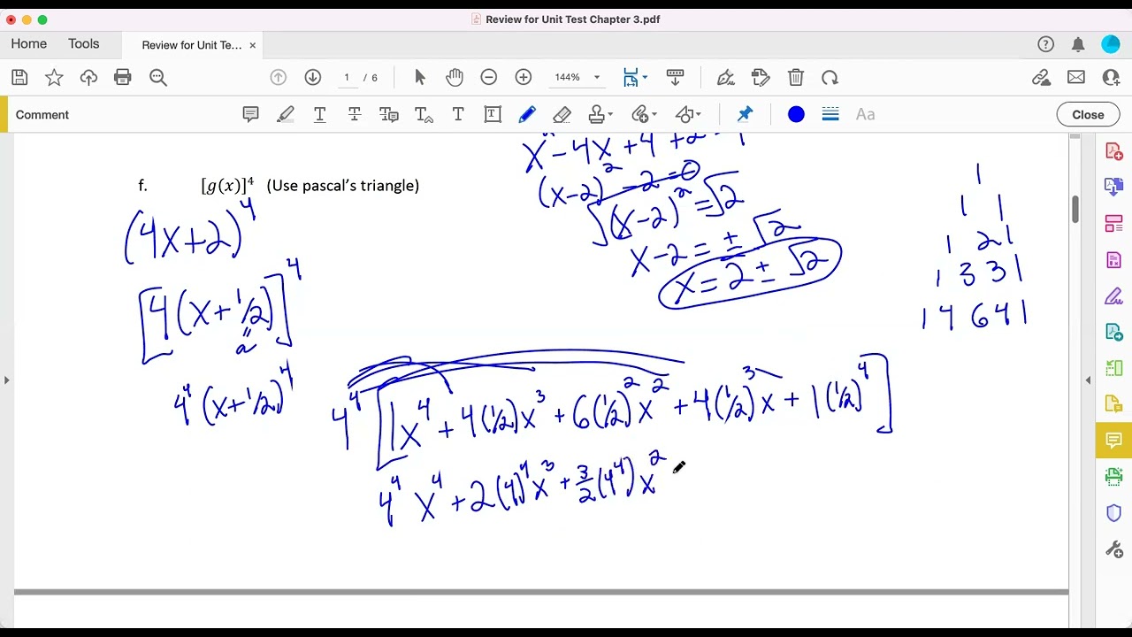 Integrated Math 3 - Unit 3 Test Review