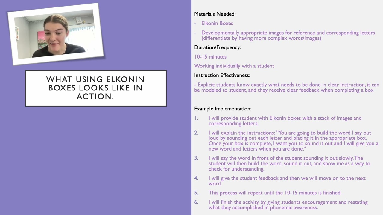 Science of Reading Interventions for the Early Childhood Classroom Presentation by Kaitlyn Holaway