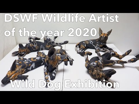Wildlife Artist of the Year Wild Dog Sculptures